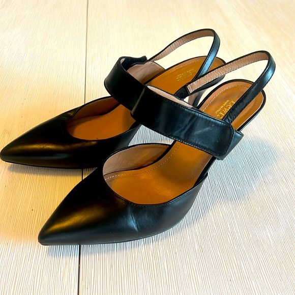 Lewit | Shoes | Lewit Viola Leather Slingback Shoes Women 39 Black ...